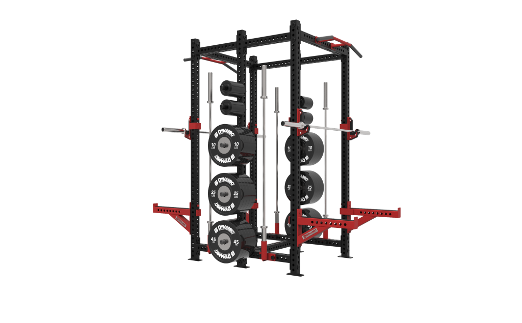 DYNAMIC Titan Pro Double Half Rack Single Post - Direct Fitness Solutions Direct Fitness Solutions